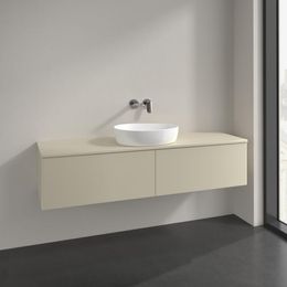 Villeroy & Boch Villeroy und Boch Antao Waschtisch-Unterschrank L36050HJ 160x36x50cm, Hahnlochbohrung, Waschbeckenplattenfarbe Lack, silk grey matt lacquer