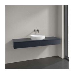 Villeroy & Boch Villeroy und Boch Antao Waschtisch-Unterschrank L14050HG mit Beleuchtung, 2 Ausz&uuml;ge, 1600 x 190 x 500 mm, Front ohne Struktur, Midnight Blue Matt Lacquer / Midnight Blue Matt Lacquer