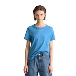 Marc O'Polo T-Shirt MARC O'POLO DENIM "aus Organic Cotton", Damen, Gr. L, azure sky, Obermaterial: 100% Baumwolle, unifarben, Basic, relaxed fit, Rundhals, Shirts T-Shirt
