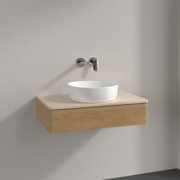 Villeroy & Boch Villeroy und Boch Antao Waschtisch-Unterschrank K08113HN 80x19x50cm, Waschbeckenplattenfarbe botticino, honey oak