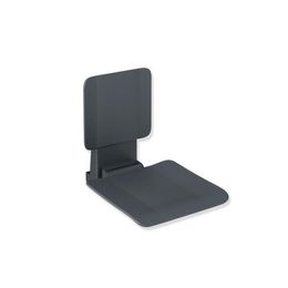 HEWI System 900 Einh&auml;ngesitz 900.51.11260AF 450 x 533 x 650 mm, Edelstahl pulverbeschichtet anthrazit matt, matt anthraziter Kunststoff