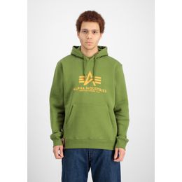Hoodie Alpha Industries "Basic Hoodie BL", Damen, Gr. M, gr&uuml;n (moss gr&uuml;n), Obermaterial: 80% Baumwolle, 20% Polyester, regular fit, Sweatshirts Hoodie