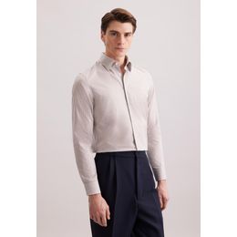 Businesshemd Seidensticker "Schwarze Rose", Herren, Gr. XXL (46), normale &Auml;rmell&auml;ngen, nougat, 100% Baumwolle, kariert, tailored fit, 2-Knopf-Manschette, Hemden, Shaped 1/1 Covered-Button-Down-Kragen Karo