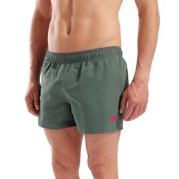 Badeshorts arena "FUNDAMENTALS X-SHORT R", Herren, Gr. XL, N-Gr, sage, rot, Obermaterial: 100% Polyester, Badehosen Badeshorts