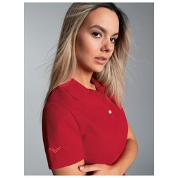 Poloshirt TRIGEMA "TRIGEMA Poloshirt", Damen, Gr. 3XL, braun (kirsch), Piqu&eacute;, 100% Baumwolle, Basic, ohne Ausschnitt, Shirts