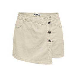 Hosenrock Only "ONLLESLY REG COL SKORT PNT", Damen, Gr. XS, wei&szlig;cap gray, Obermaterial: 100% Baumwolle, unifarben, mini, R&ouml;cke, Baumwolle, Regular Waist