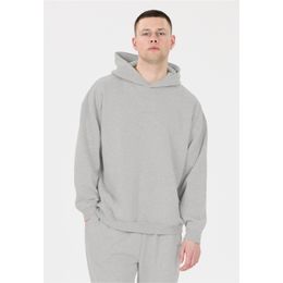 Kapuzensweatshirt Virtus "Kayce", Herren, Gr. L, hellgrau, meliert, 45% Polyester, 35% Baumwolle, 20% Polyester, unifarben, normal, ohne Ausschnitt, Sweatshirts, mit h&ouml;chstem Tragekomfort