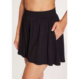 Shorts Vivance ACTIVE, Damen, Gr. S (36/38), N-Gr, schwarz, Single Jersey, Obermaterial: 95% Viskose, 5% Elasthan, unifarben, Basic, figurumspielend kurz, Hosen Shorts, Rockhosen-Design