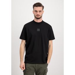 T-Shirt Alpha Industries "Label T-Shirt HC", Herren, Gr. M, schwarz, Obermaterial: 100% Baumwolle, Shirts T-Shirt