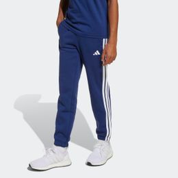 Sporthose adidas Sportswear "ESSENTIALS KIDS", M&auml;dchen, Gr. 152, N-Gr, blau (dunkelblau, wei&szlig;,), Obermaterial: 55% Baumwolle, 36% Polyester, 9% Viskose, Hosen Sporthose