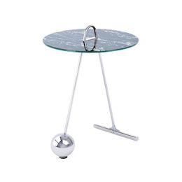 Kayoom Beistelltisch Pendulum Glas Schwarz/Silber ca. 46x60 cm