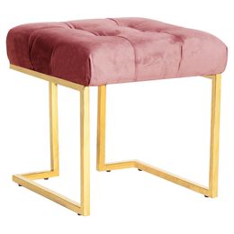 Kayoom Hocker Rare Altrosa Samt