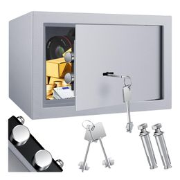 Kesser&reg; M&ouml;beltresor mit Doppelbartschloss, Safe Tresor Geldschrank Boden-Wandtresor Wandsafe 30x20x20cm ink. 2 x Schl&uuml;ssel & Befestigungsschraube