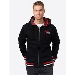 Lonsdale Herren Kapuzensweatjacke mit Rei&szlig;verschluss normale Passform LANCASTER