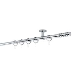 ONDECO 20mm,1-l&auml;ufig,Rohr,Deckentr&auml;ger classic,Endst&uuml;ck rillcube Gr&ouml;&szlig;e: 400cm, Farbvariante: Chrom