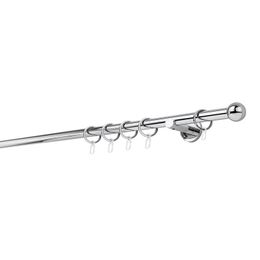 ONDECO 20mm,1-l&auml;ufig,Rohr,Wandtr&auml;ger 6,5cm,Endst&uuml;ck ball Farbe: Chrom, Gr&ouml;&szlig;e: 380cm