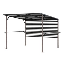 Sunjoy Stahl Whirlpool Pergola DENALI - 252cm x 282cm, grau