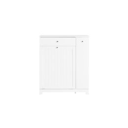 sobuy W&auml;scheschrank mit 1 Schublade Wei&szlig; 78x38x90,3cm Modern