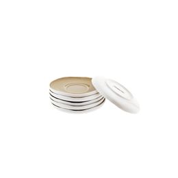 Pasabahce Wave Cream Unterteller aus hochwertigem Porzellan - 12,5 x 1,5 cm