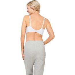 Swegmark Damen BH ohne B&uuml;gel mit elastischer Spitze an den Obercups, wei&szlig;, Gr&ouml;&szlig;e 90C