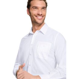 Marco Donati Herren Langarmhemd in Popeline-Stretch, wei&szlig;, Gr&ouml;&szlig;e 41/42