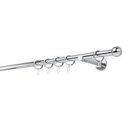 ONDECO 20mm,1-l&auml;ufig,Rohr,Wandtr&auml;ger 12cm,Endst&uuml;ck ball Farbe: Chrom, Gr&ouml;&szlig;e: 360cm