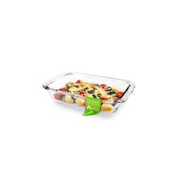 gourmetmaxx Glas-Auflaufform 800ml transparent - rechteckig