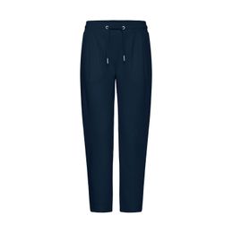 Loungehose oxmo "Loungehose OXNTanja", Damen, Gr. M, N-Gr, blau (total eclipse), Obermaterial: 71% Polyester PES. 26% Viskose CV. 3% Elasthan EL., Hosen Loungehose