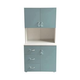 HTI-Living Kinderzimmerschrank Hellblau Wei&szlig;