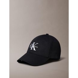 Baseball Cap Calvin Klein Jeans "MONOLOGO EMBROIDERY BASEBALL HAT", Herren, schwarz, Web, Baumwolle, unifarben, Caps, Mit festem Schirm