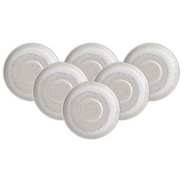 Untertasse "Kaffeeuntertassen Perlemor Sand &oslash; 16,1 cm 6er Set beige", beige, L:16,1cm, LIKE. BY VILLEROY & BOCH, Speiseteller