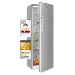Exquisit Vollraumk&uuml;hlschrank "KS350-V-H-040D weiss", Energieeffizienz: D (A-G), silber (edelstahlfarben), B:60cm H:171,5cm T:59cm, K&uuml;hlschr&auml;nke, 330 L K&uuml;hlschrank: flexibel, ger&auml;umig & sparsam