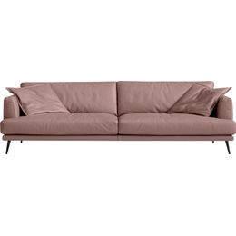 2,5-Sitzer Egoitaliano "Sophia, Designsofa mit extrakomfortablem Sitzkomfort, Breite 214cm", rosa (altrosa), B:214cm H:77cm T:96cm, Leder BULL (Echtes Rindsleder). Geschliffenes, pigmentiertes und behandeltes Rindsleder mit einer Dicke von 1, 3-1, 5 mm. Es handelt sich um ein weiches, gesch&uuml;tztes Leder. Eine leichte Deckschicht sch&uuml;tzt sie vor Flecken, ohne ihre urspr&uuml;nglichen Eigenschaften zu ver