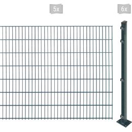 Doppelstabmattenzaun Arvotec "EASY 143 zum Aufschrauben", grau (anthrazit), H:143cm, Kunststoff, Stahl, Zaunelemente, Zaunh&ouml;he 143 cm, Zaunl&auml;nge 2 - 60 m