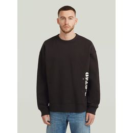 G-Star Raw Longpullover G-STAR "Sprayed 89 Loose Sweater", Herren, Gr. M, dk schwarz, Obermaterial: 100% Baumwolle, Pullover Longpullover