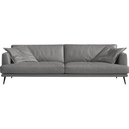 2,5-Sitzer Egoitaliano "Sophia, Designsofa mit extrakomfortablem Sitzkomfort, Breite 214cm", grau (zinn), B:214cm H:77cm T:96cm, Leder BULL (Echtes Rindsleder). Geschliffenes, pigmentiertes und behandeltes Rindsleder mit einer Dicke von 1, 3-1, 5 mm. Es handelt sich um ein weiches, gesch&uuml;tztes Leder. Eine leichte Deckschicht sch&uuml;tzt sie vor Flecken, ohne ihre urspr&uuml;nglichen Eigenschaften zu ver&auml;nd