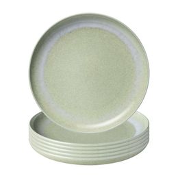 Speiseteller "Speiseteller Perlemor Alga &oslash; 27,1 cm 6er Set gr&uuml;n", gr&uuml;n, L:27,1cm, LIKE. BY VILLEROY & BOCH, Speiseteller, Speiseteller