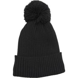 Beanie Brandit "Brandit Bobble Hat", Herren, Gr. onesize, schwarz, Kunstfaser, M&uuml;tzen Beanie