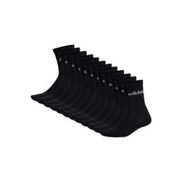 Kurzsocken adidas originals "Socken Linear Crew Cushioned 12er Pack", Herren, Gr. 40-42, schwarz, Obermaterial: 75% Baumwolle CO. 22% Polyester PES. 2% Elasthan EL. 1% Nylon NY., Socken