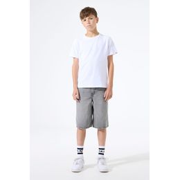 Jeansbermudas Garcia "Jayson Short", Jungen, Gr. 164, N-Gr, medium used grau, Denim/Jeans, Obermaterial: 100% Baumwolle, unifarben, normal knielang, Jeans, mit weitem Bein, for Boys
