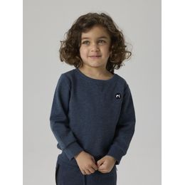 Sweatshirt name it "NMMVIMO LS SWEAT BRU NOOS", Jungen, Gr. 80, schwarz sapphire, angeraute Sweatware, Obermaterial: 60% Baumwolle, 40% Polyester, bestickt, unifarben, regular fit h&uuml;ftlang, Rundhals, Rippb&uuml;ndchen, Sweatshirts Sweatshirt