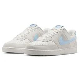 Sneaker Nike SPORTSWEAR "W COURT VISION LO", Herren, Gr. 38, phantom, psychic blau, light bone, Leder, Synthetik, Schuhe Sneaker