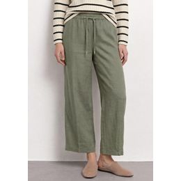 7/8-Hose Cecil, Damen, Gr. 36, L&auml;nge 26, bound gr&uuml;n, Stoff, 100% Leinen, unifarben, loose fit 7/8-L&auml;nge, Hosen 7/8-Hose, aus Leinen