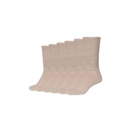 Socken Camano "6er Pack", Herren, Gr. 43-46, beige (sand), 78% Baumwolle, 18% Polyester, 3% Polyamid, 1% Elasthan, uni, Socken Socken