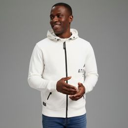 Kapuzensweatjacke Kangaroos, Herren, Gr. XXL, sanftes wei&szlig;, angeraute Sweatware, Obermaterial: 60% Baumwolle, 40% Polyester. Kapuzenfutter: 100% Baumwolle, angesetztes B&uuml;ndchen, Sweatjacken, mit Kapuze, mit regulierbarem Elastikband an der Kapuze