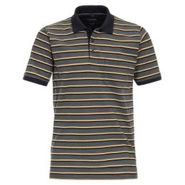 Poloshirt Casamoda "Casamoda Polo-Shirt gestreift", Herren, Gr. L, gr&uuml;n (olive), 50% Baumwolle, 50% Polyester, Shirts
