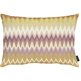 Dekokissen Apelt "Zigzag", gelb, orange, natur, mauve, bedruckt, B:60cm H:10cm L:40cm, Baumwolle, Dekokissen_Sitzkissen_Kissenh&uuml;llen, mit Zickzack-Muster