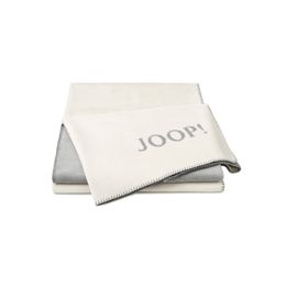 JOOP! Wohndecke JOOP "Wohndecken 1er Pack" Gr. 150, wei&szlig; (natur, silber), B:150cm, Obermaterial: 58% Baumwolle CO. 35% Polyacryl PAN. 7% Polyester PES., Wohndecken, Wohndecke