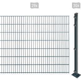 Doppelstabmattenzaun Arvotec "EASY 143 zum Aufschrauben", grau (anthrazit), H:143cm, Kunststoff, Stahl, Zaunelemente, Zaunh&ouml;he 143 cm, Zaunl&auml;nge 2 - 60 m