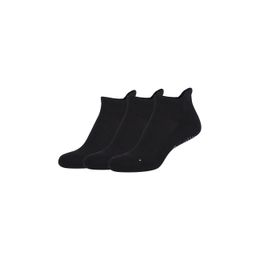 Sneakersocken Camano "Studio-Line Pilates und Yoga 3er Pack", Herren, Gr. 43-46, schwarz, 94% Polyester, 5% Elastodien, 1% Elasthan, uni, Socken Sneakersocken